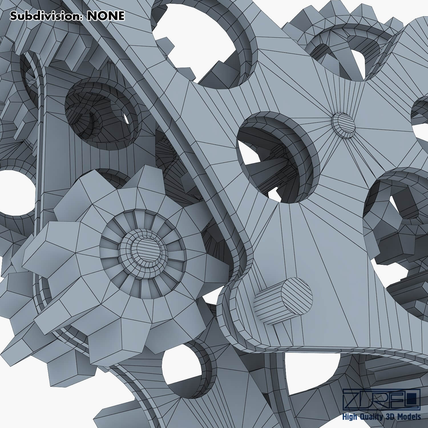 Gear Mechanism V 7 - 3D Model by Zurel