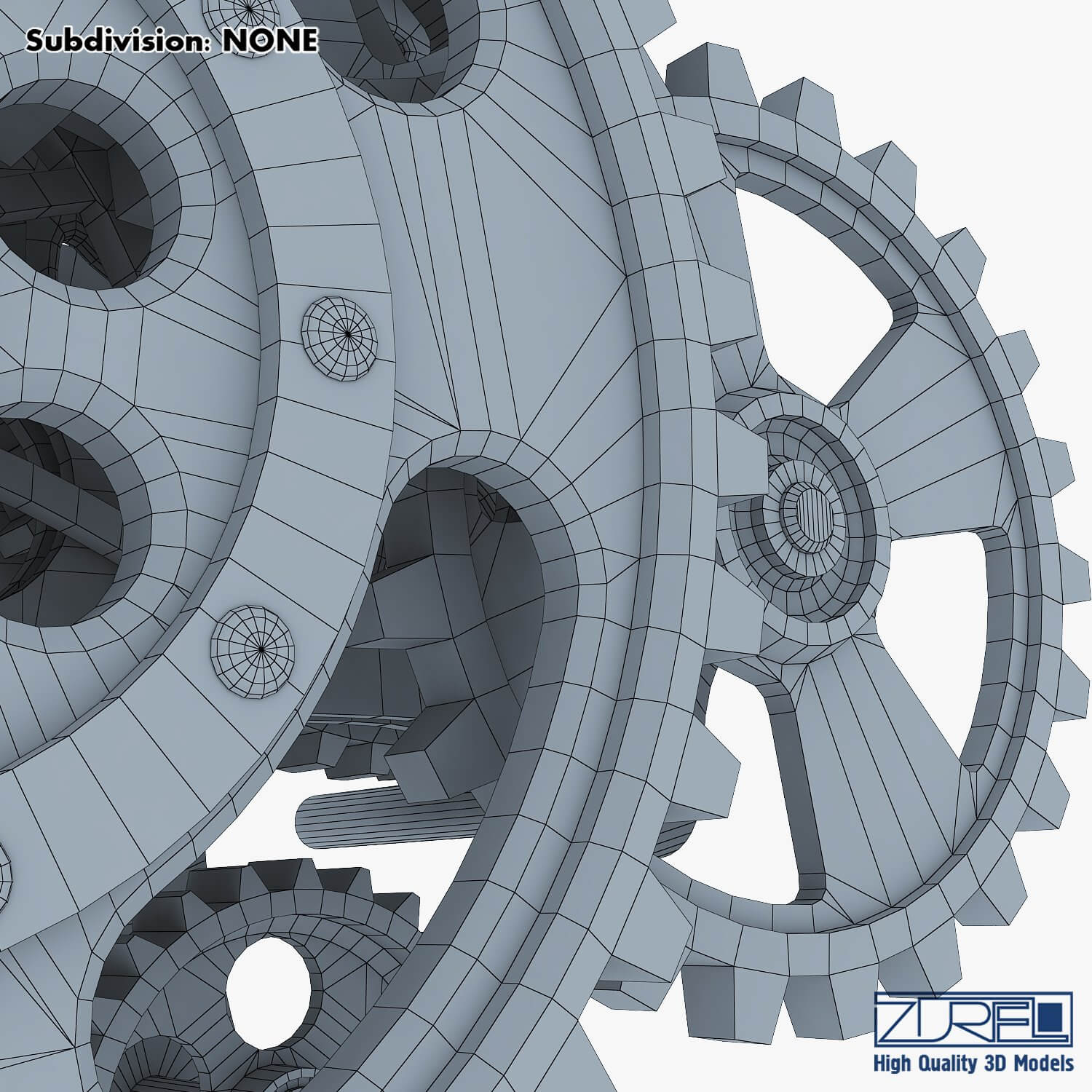 Gear Mechanism V 8 - 3D Model by Zurel