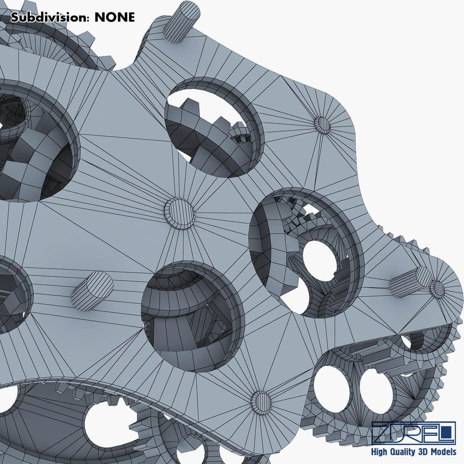 Gear Mechanism V 8 - 3D Model by Zurel