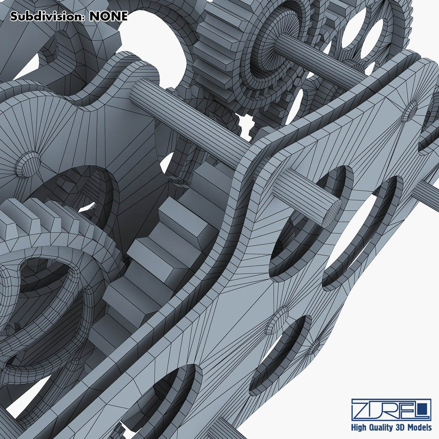 Gear Mechanism V 8 - 3D Model by Zurel