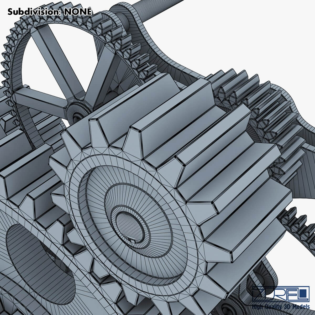 Gear Mechanism V 1 - 3D Model by Zurel
