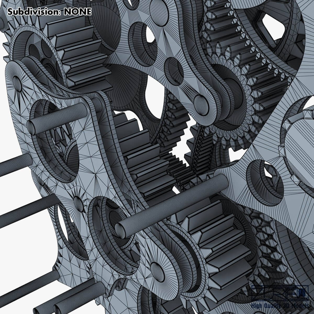 Gear Mechanism V 1 - 3D Model by Zurel