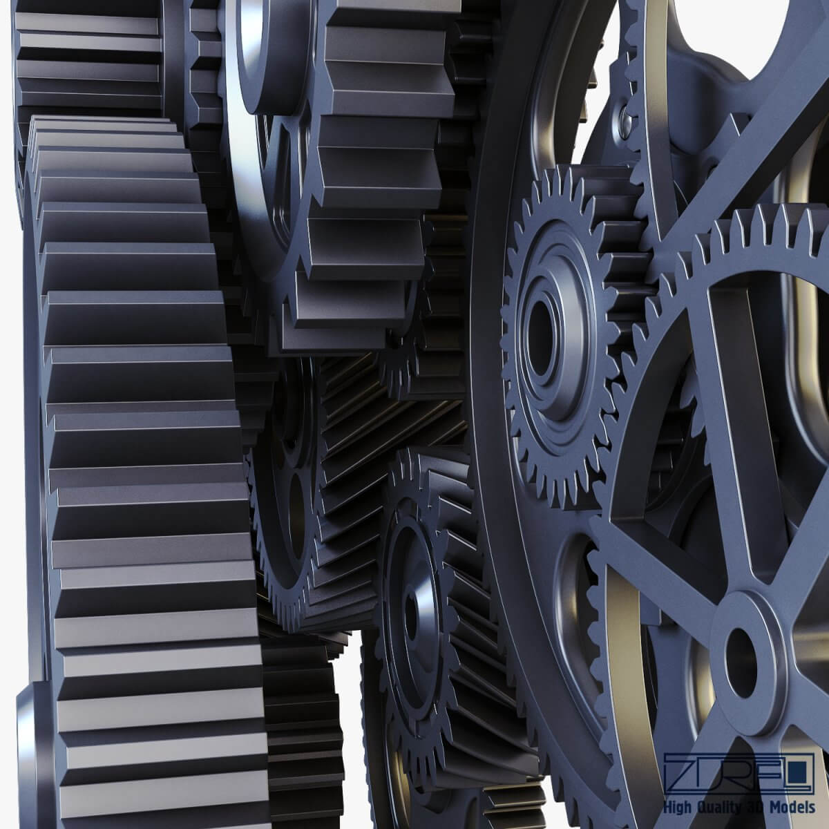 Gear Mechanism V 2 - 3D Model by Zurel