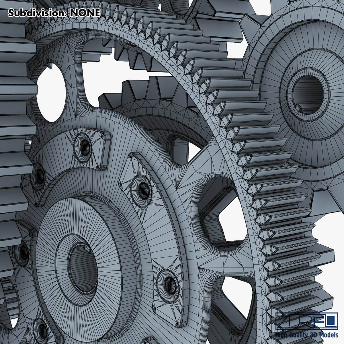 Gear Mechanism V 2 - 3D Model by Zurel