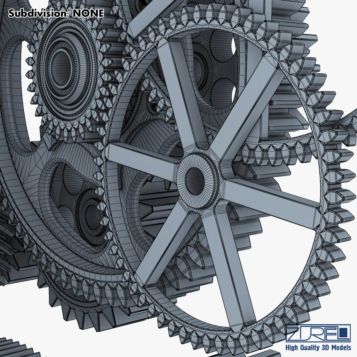 Gear Mechanism V 2 - 3D Model by Zurel
