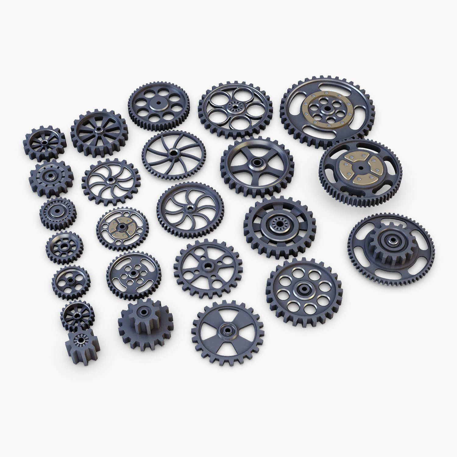 Gears Set V 1 - 3D Model by Zurel