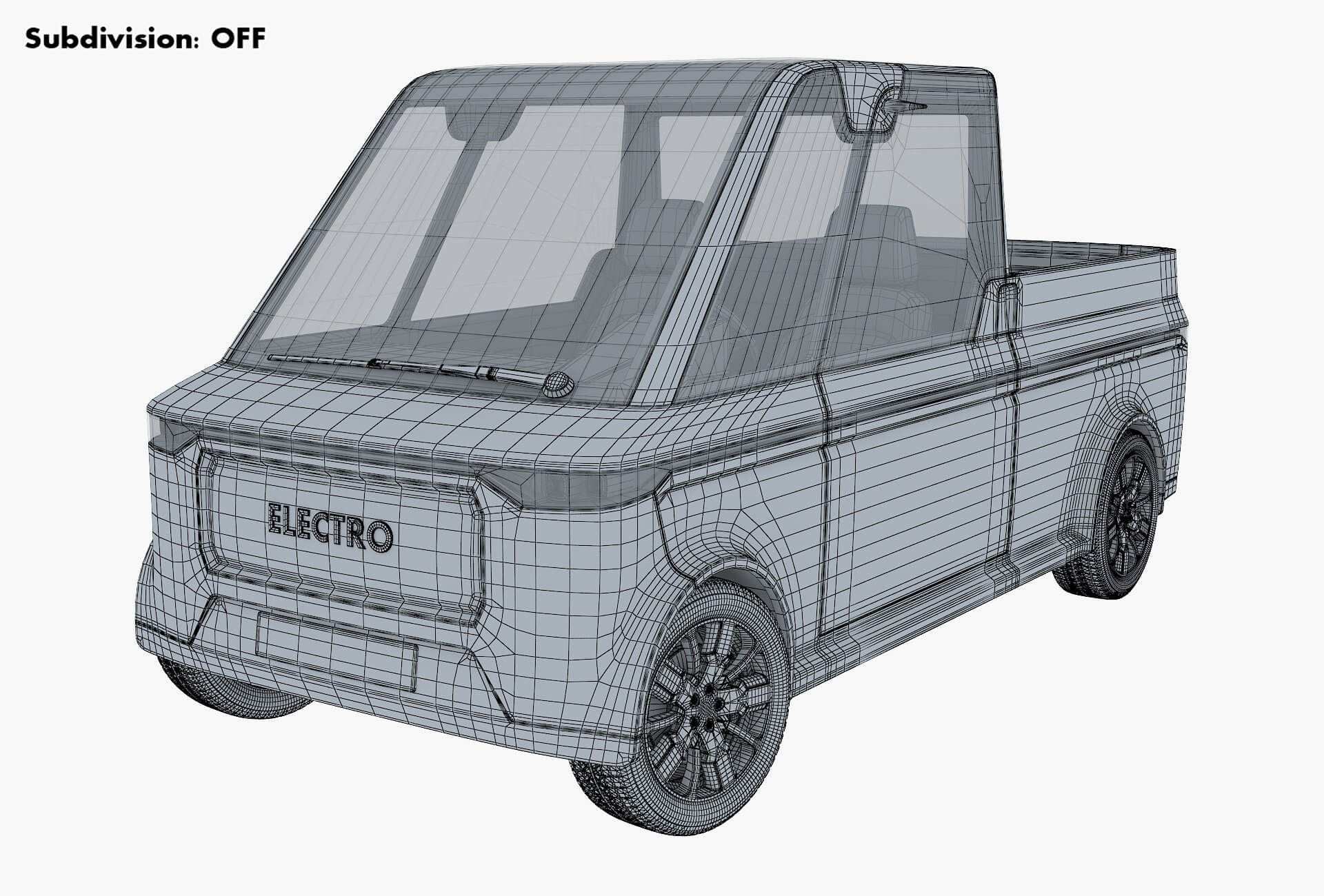 Generic Compact City Pick-Up M 1 3D Model by Zurel