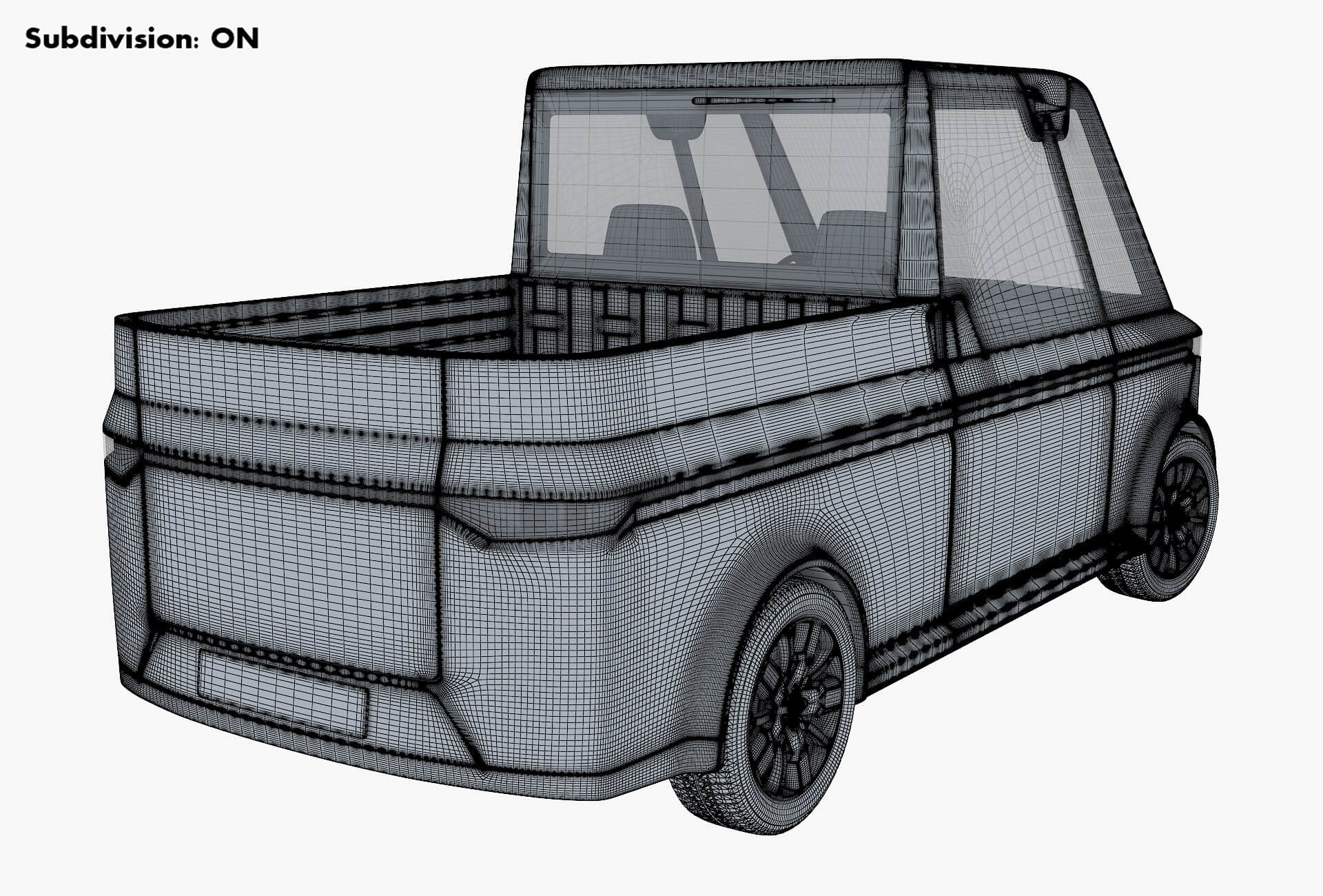 Generic Compact City Pick-Up M 1 3D Model by Zurel
