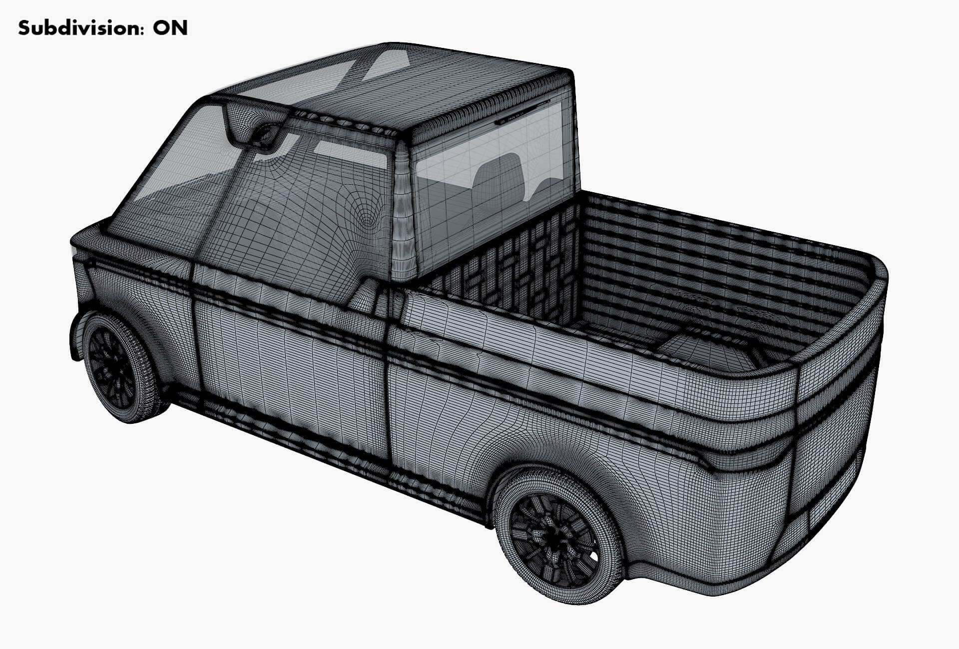 Generic Compact City Pick-Up M 1 3D Model by Zurel