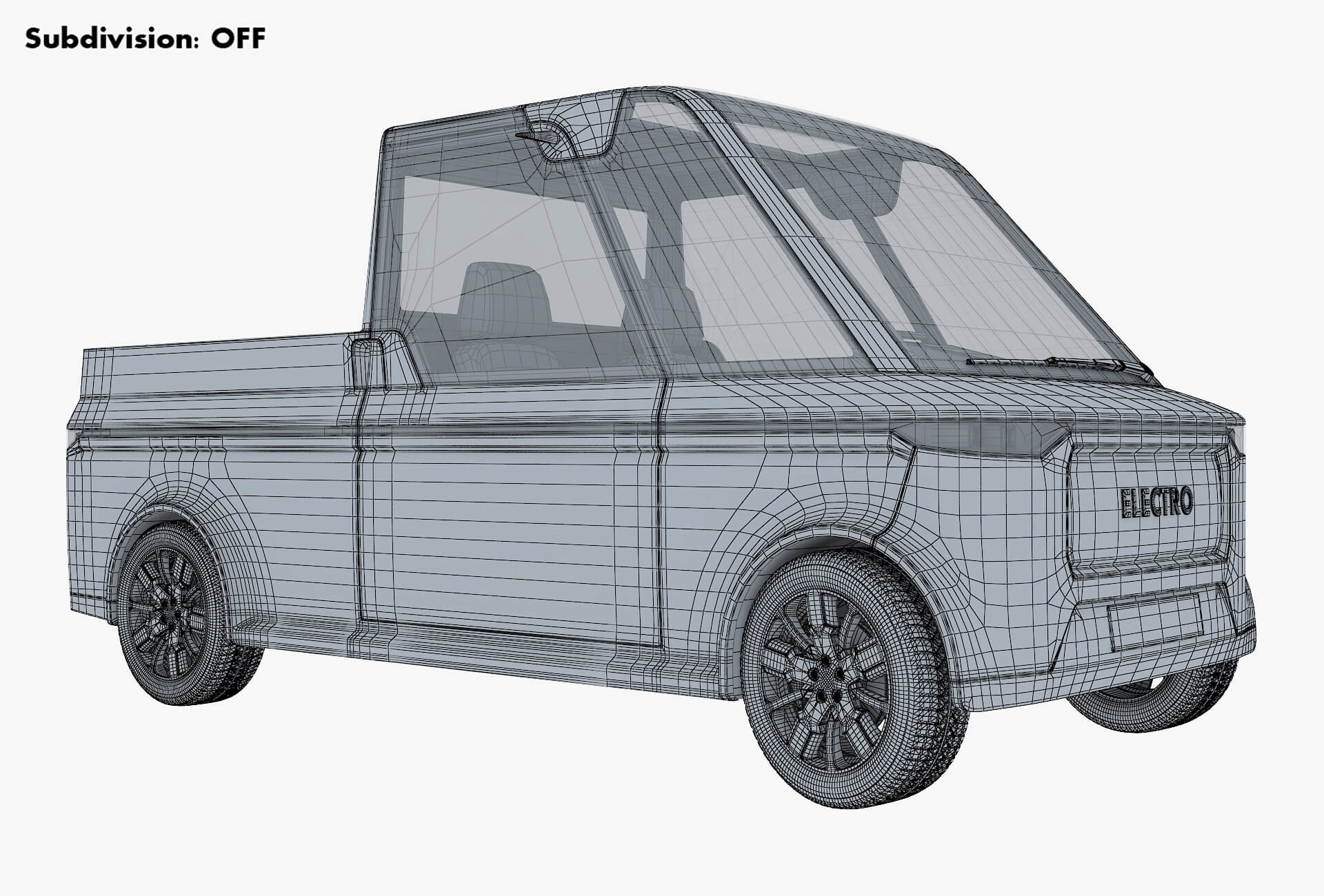 Generic Compact City Pick-Up M 1 3D Model by Zurel