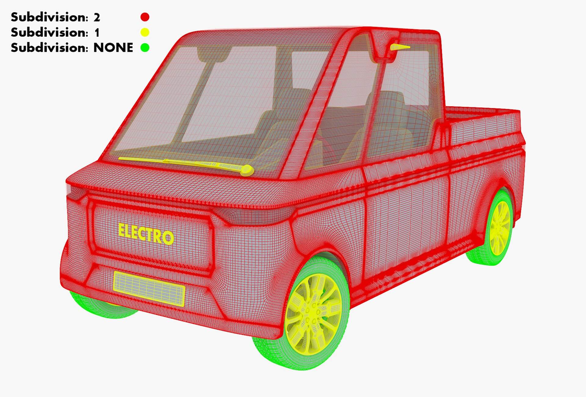 Generic Compact City Pick-Up M 1 3D Model by Zurel