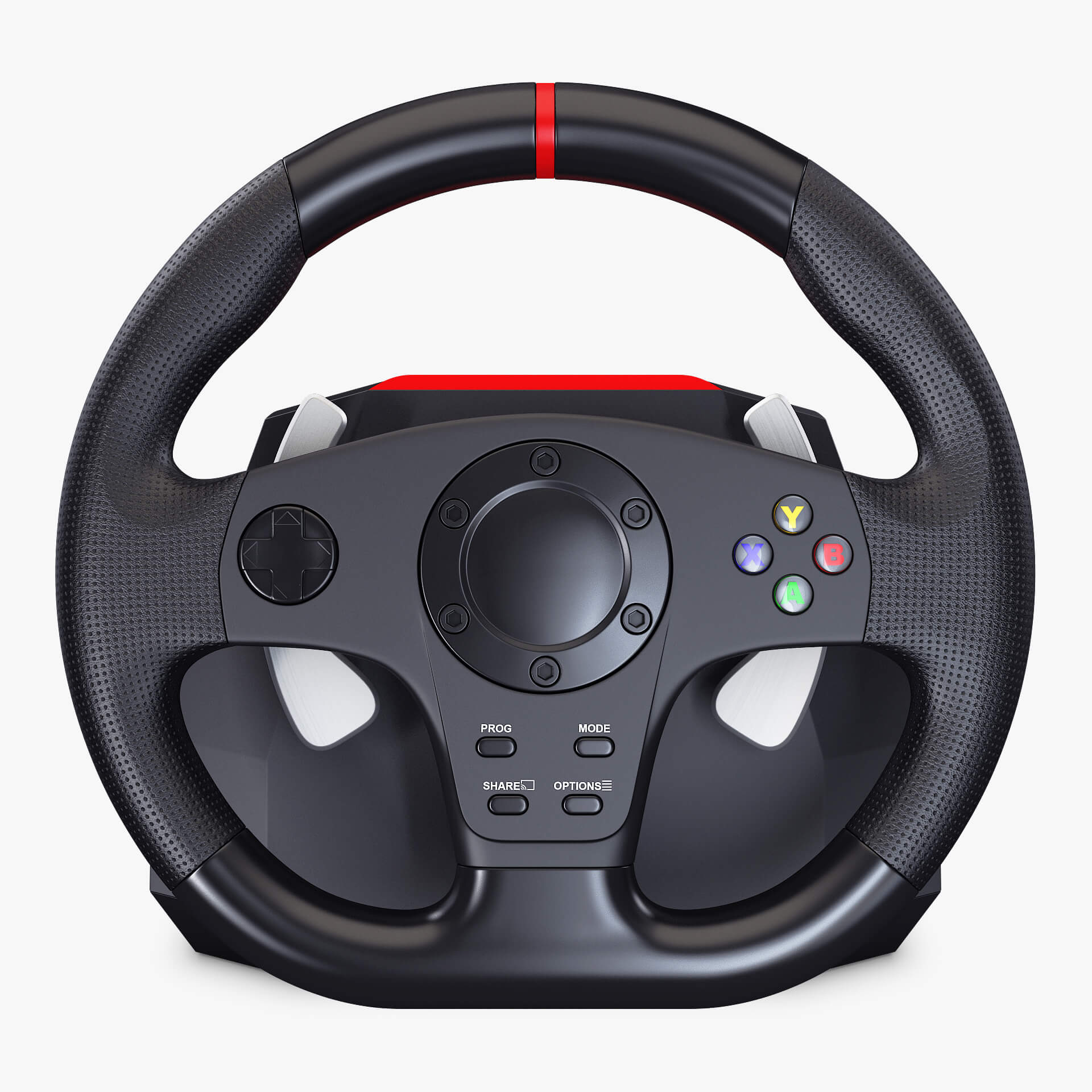 Generic Gaming Steering Wheel With Pedals and Shifter M 1 - 3D Model by ...