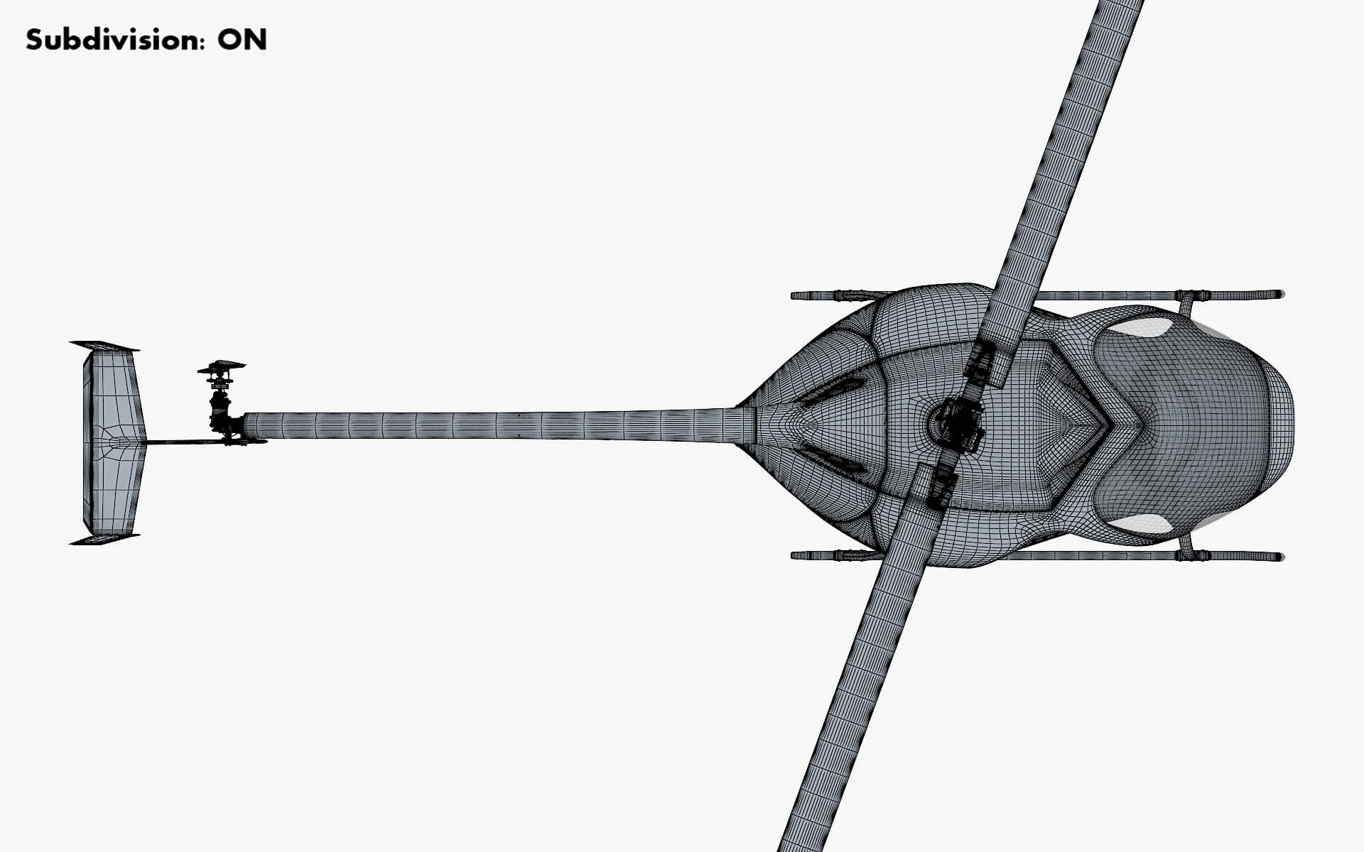 Generic Light Helicopter M 1 - 3D Model by Zurel