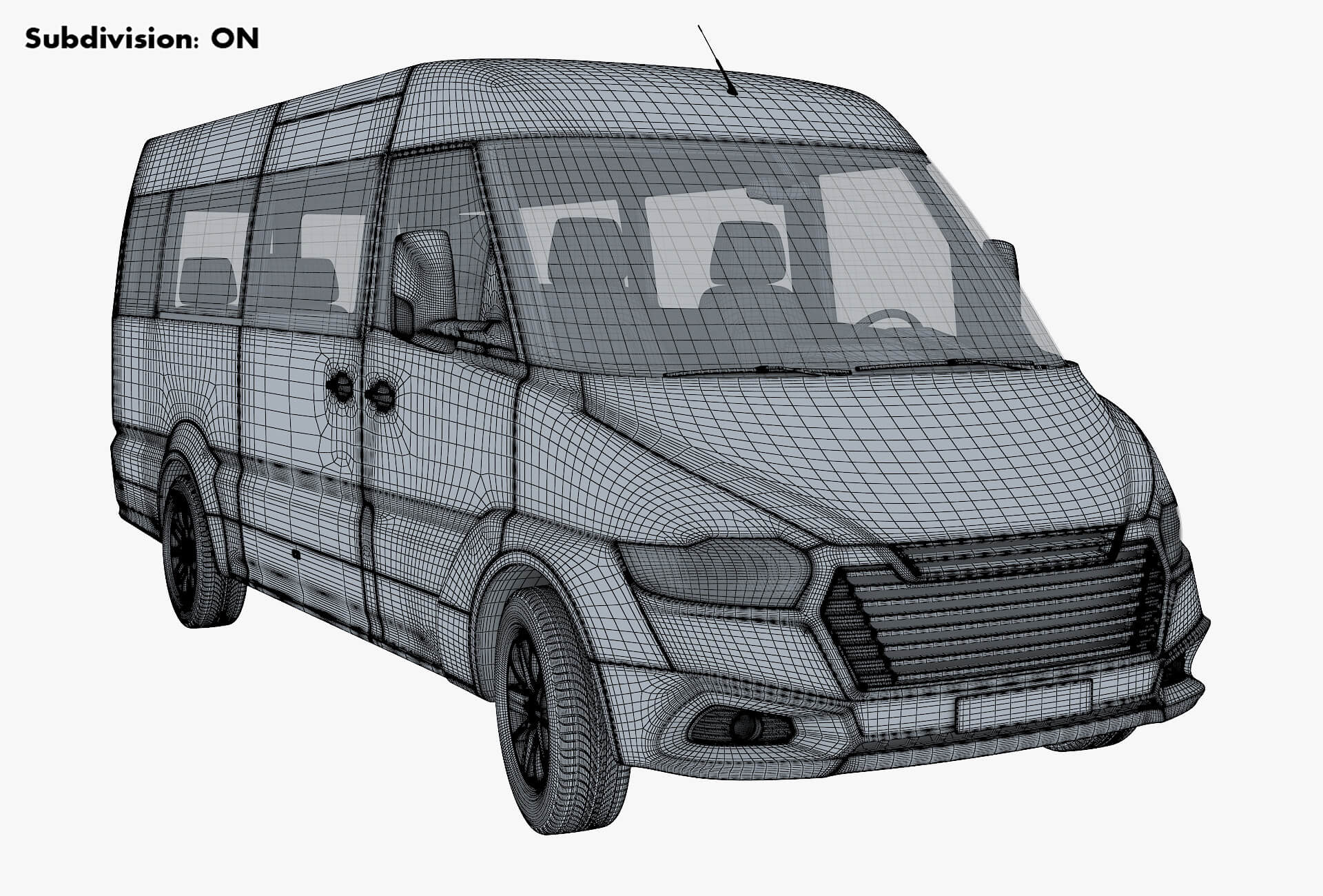Generic Passenger Van M 2 - 3D Model by Zurel