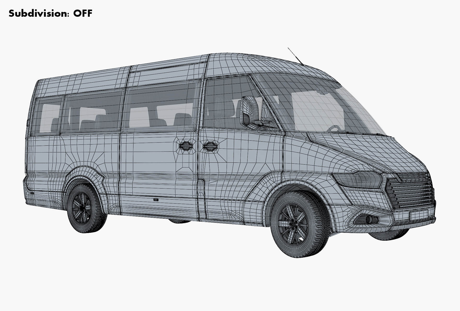 Generic Passenger Van M 2 - 3D Model by Zurel