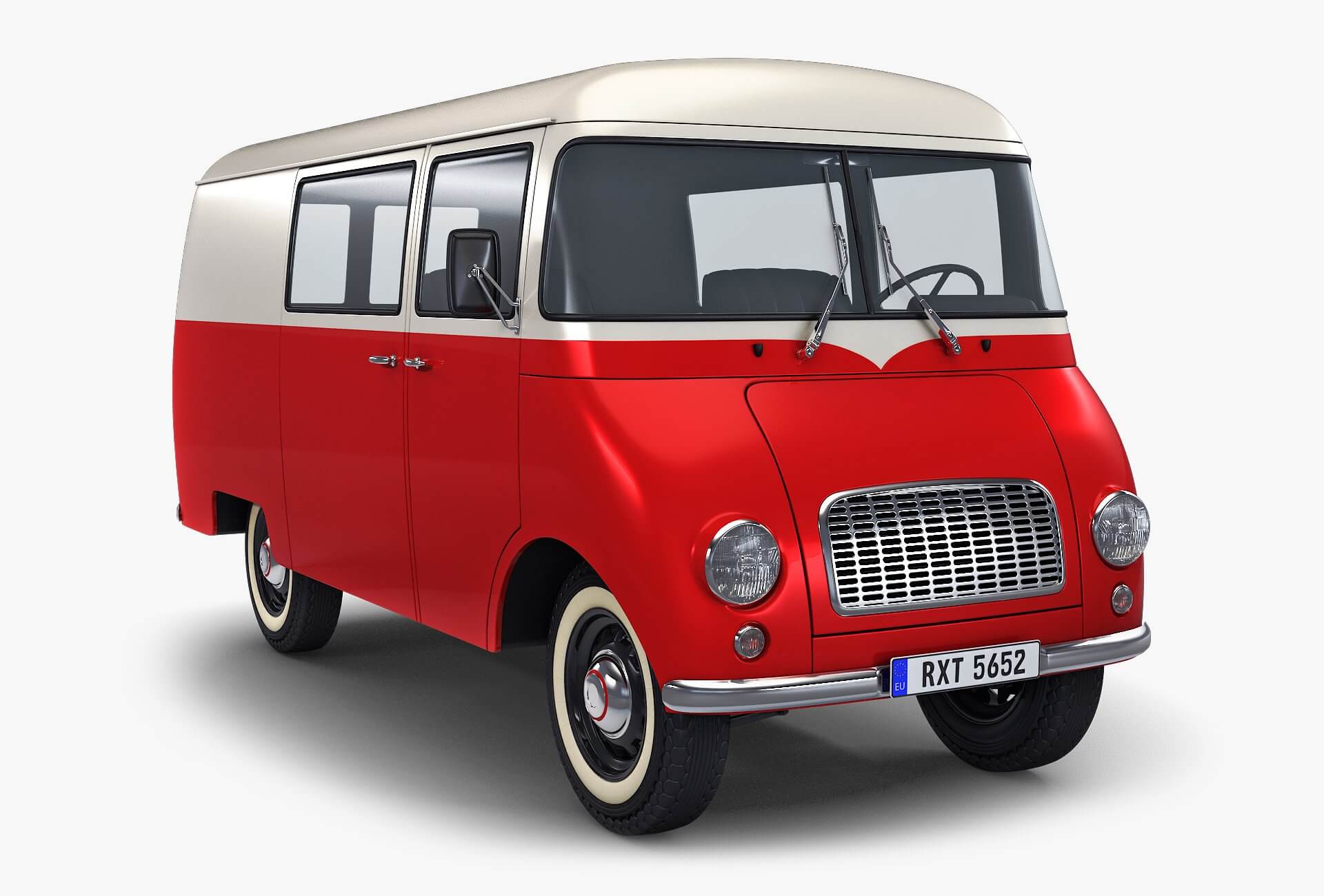 Generic Retro Cargo Van V 3 - 3D Model by Zurel