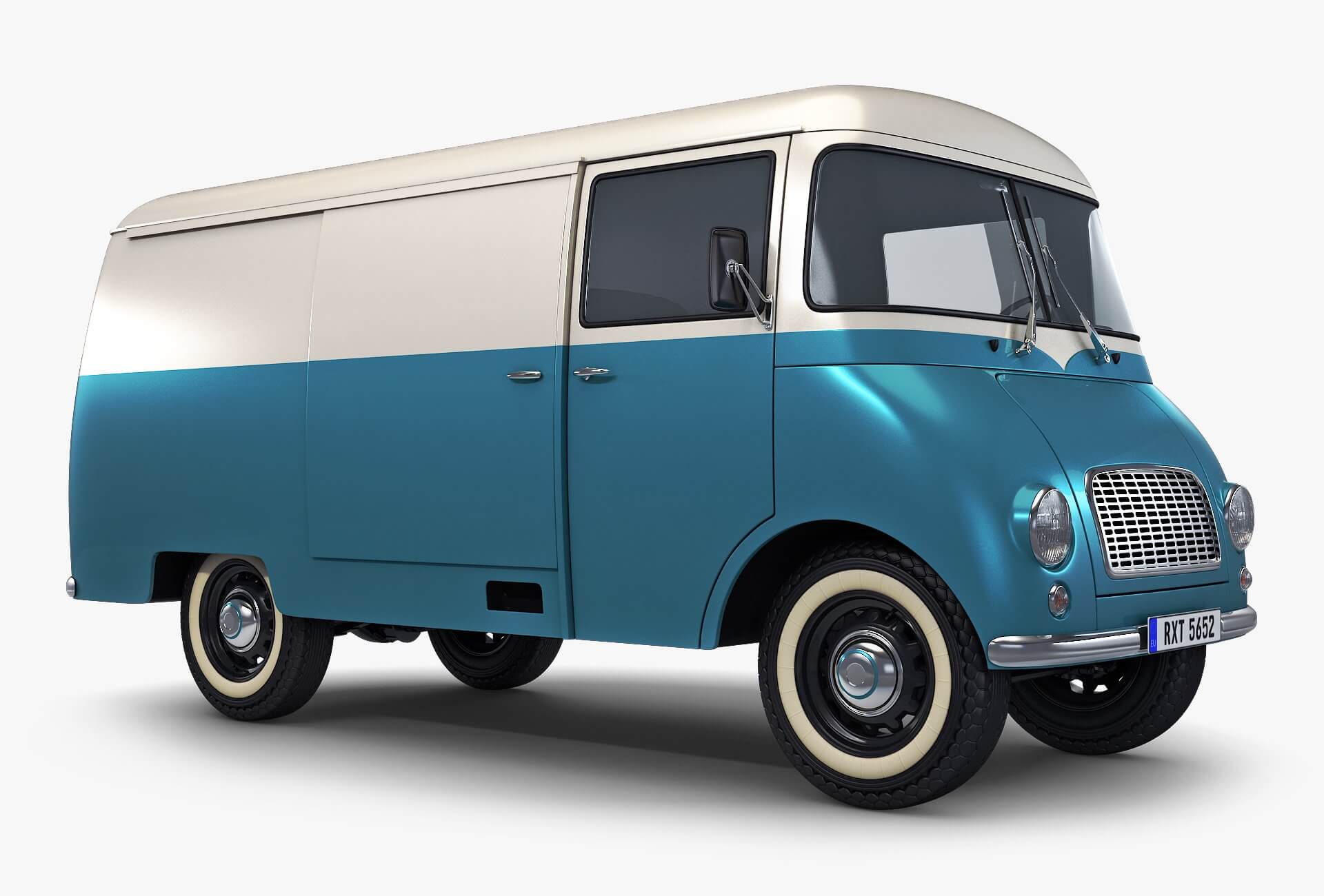 Generic Retro Cargo Van V 4 - 3D Model by Zurel