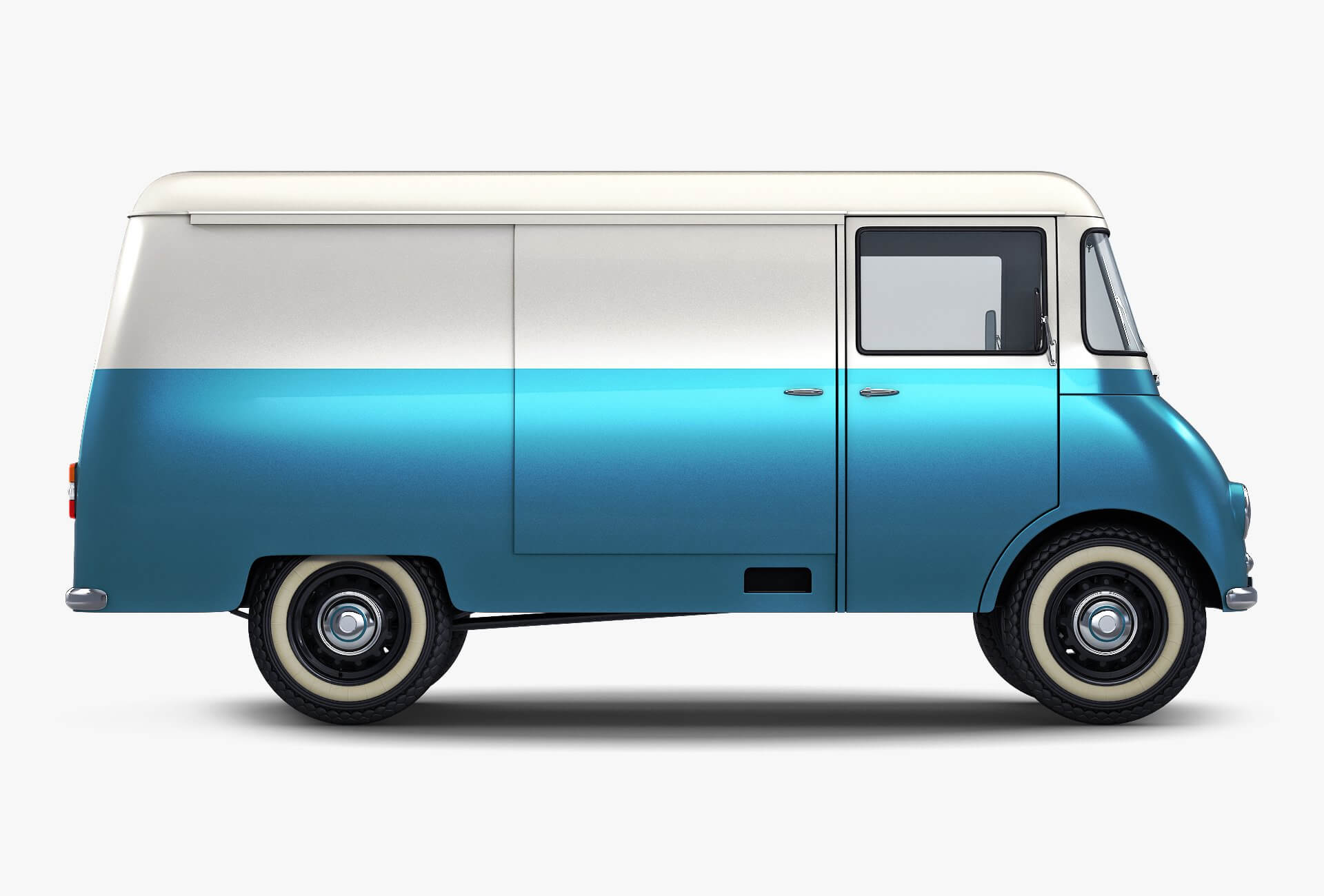 Generic Retro Cargo Van V 4 - 3D Model by Zurel