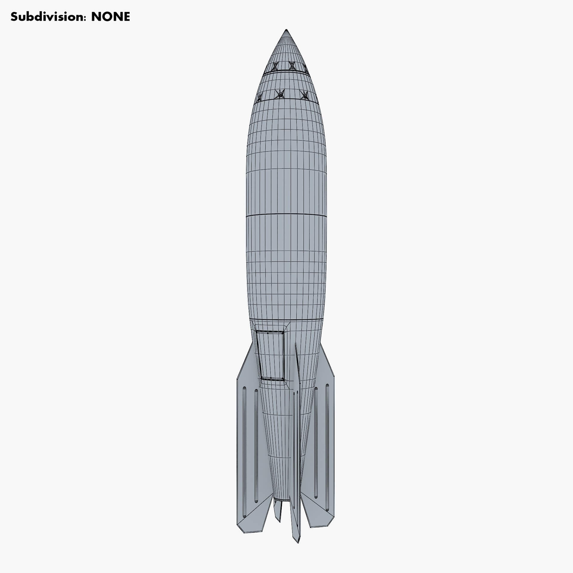 Generic Rocket V 1 - 3D Model by Zurel