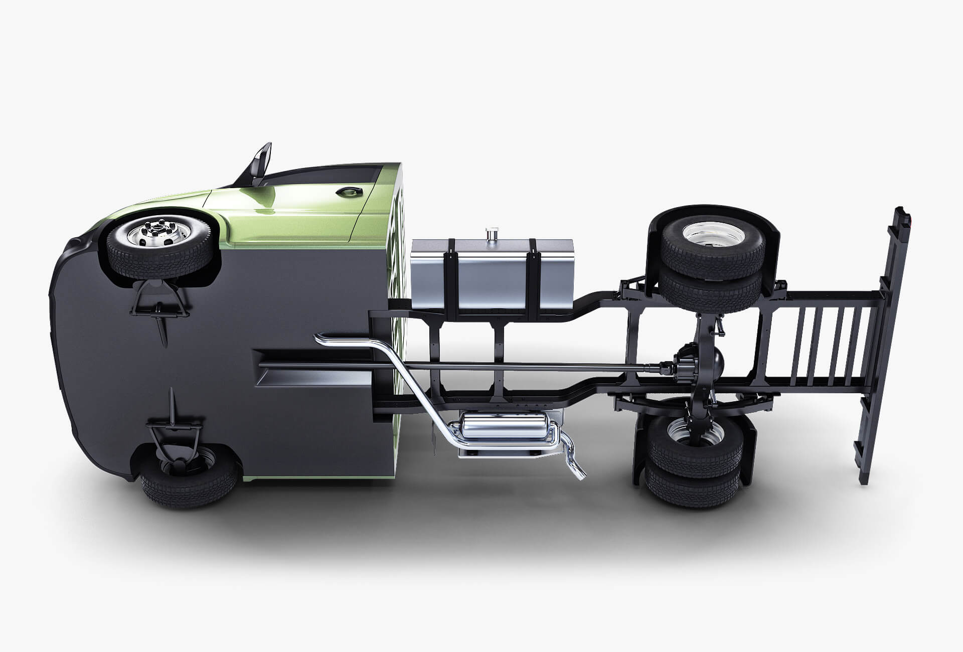 Generic Truck Chassis Frame M 1 - 3D Model by Zurel