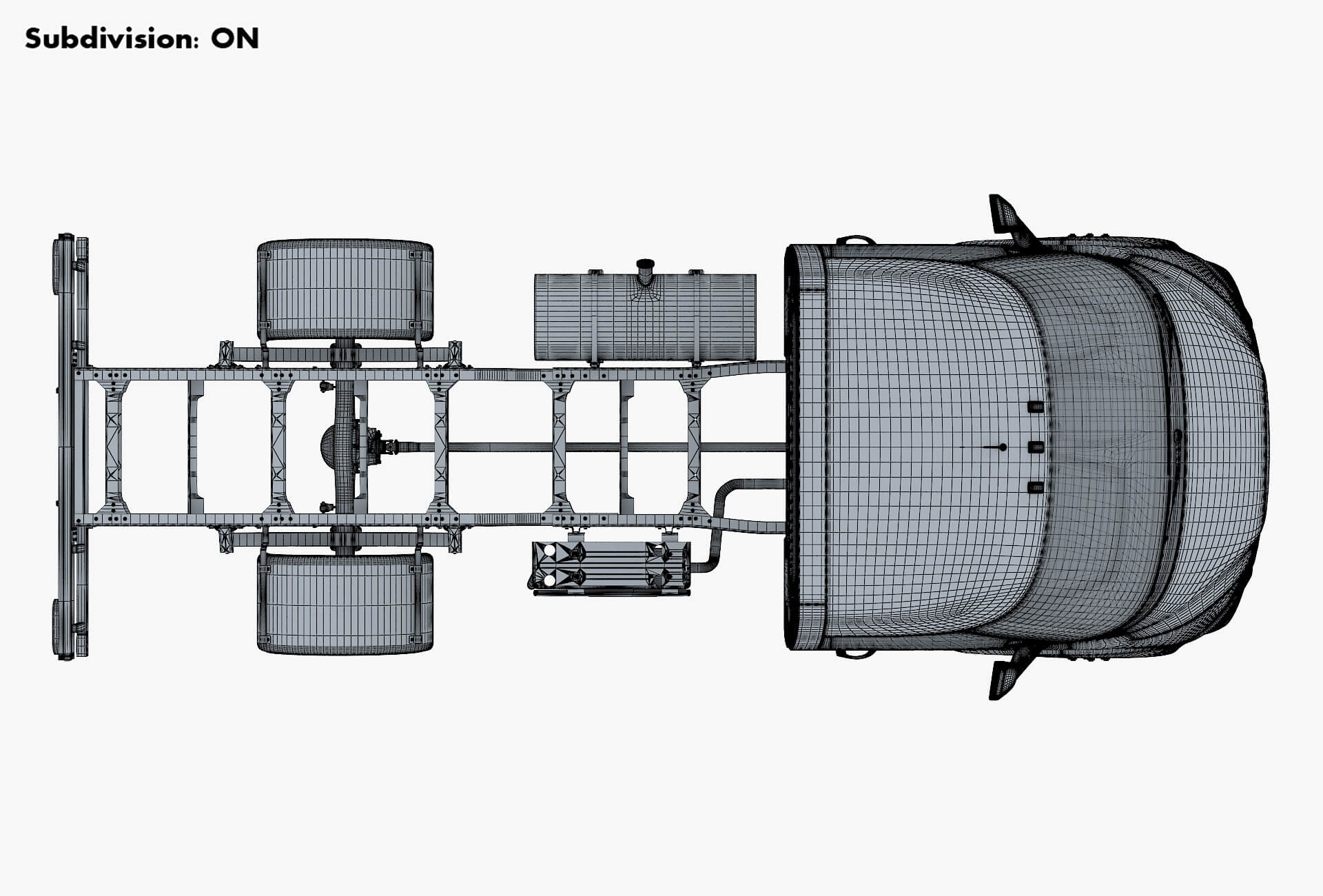 Generic Truck Chassis Frame M 2 - 3D Model by Zurel
