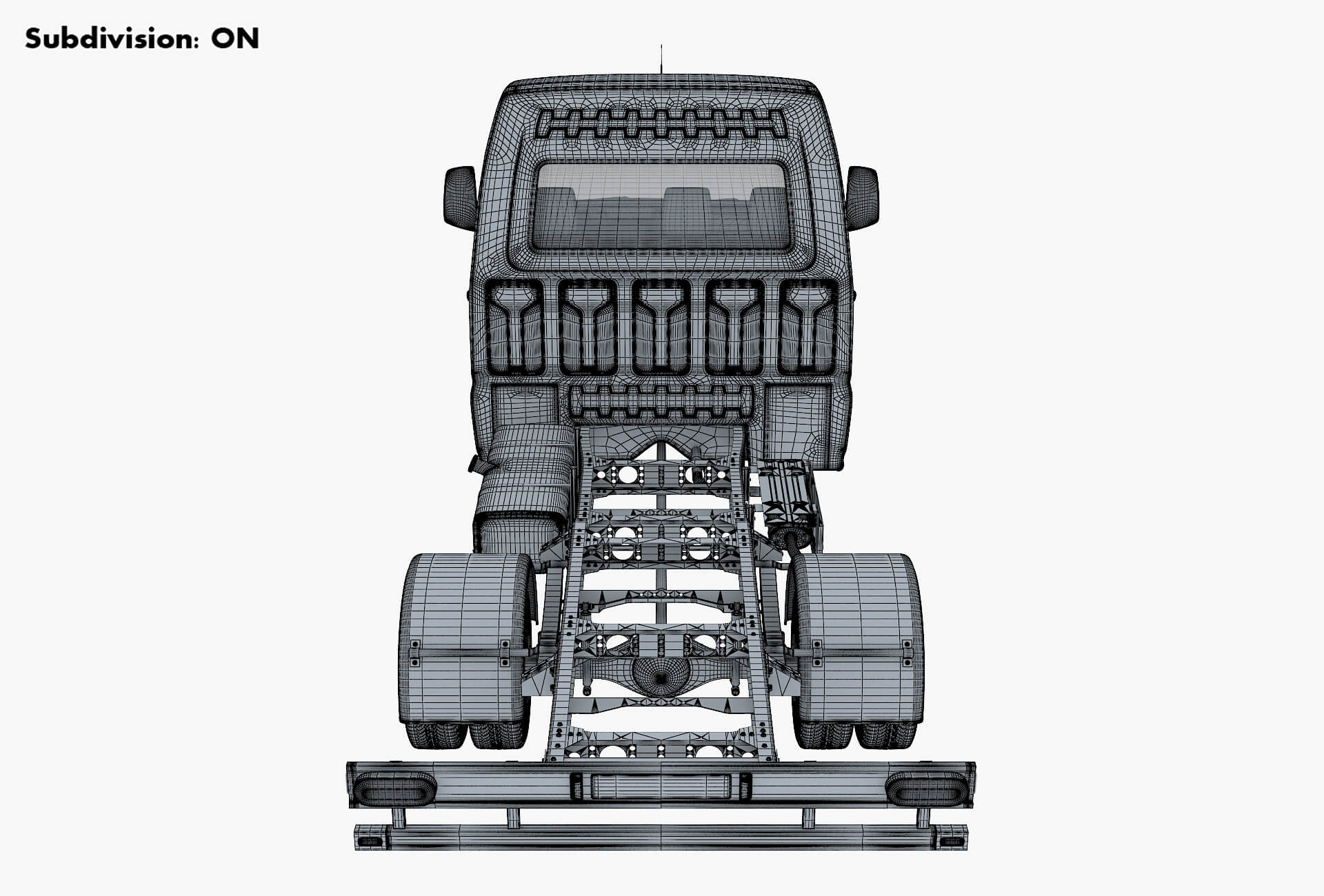 Generic Truck Chassis Frame M 2 - 3D Model by Zurel