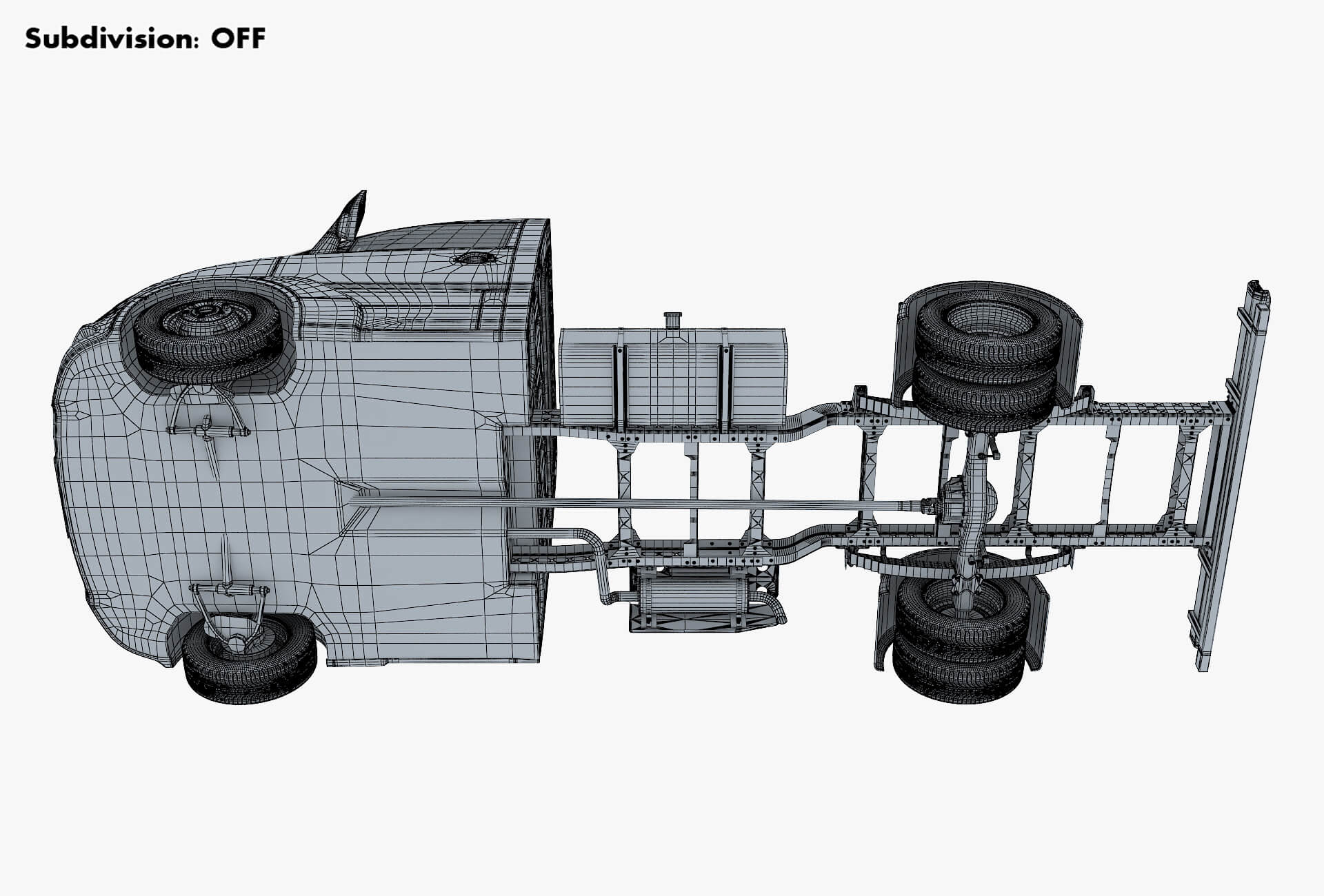 Generic Truck Chassis Frame M 2 - 3D Model by Zurel