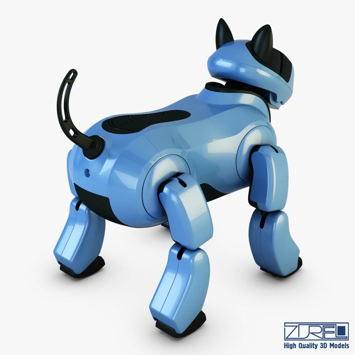 Genibo Robot Dog Blue - 3D Model by Zurel