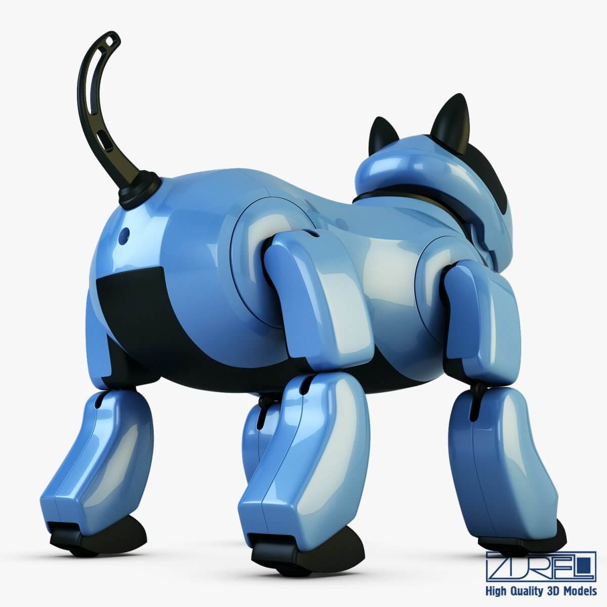 Genibo Robot Dog Blue - 3D Model by Zurel