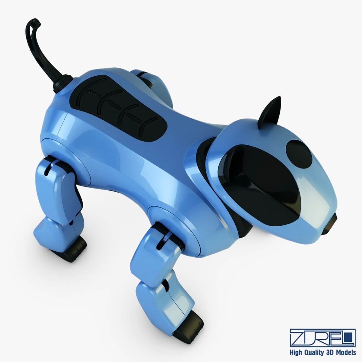 Genibo Robot Dog Blue - 3D Model by Zurel