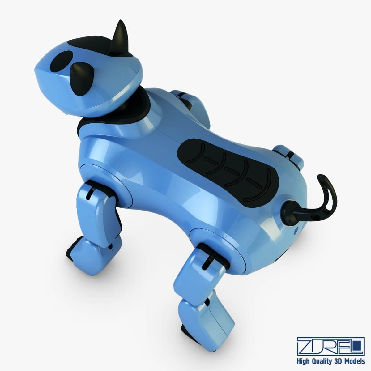 Genibo Robot Dog Blue - 3D Model by Zurel