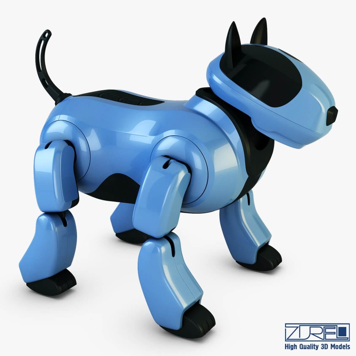 Genibo Robot Dog Blue - 3D Model by Zurel