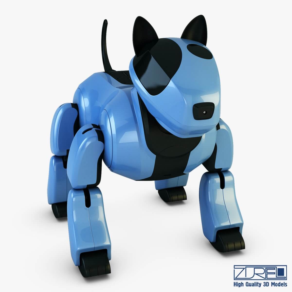 Genibo Robot Dog Blue - 3D Model by Zurel