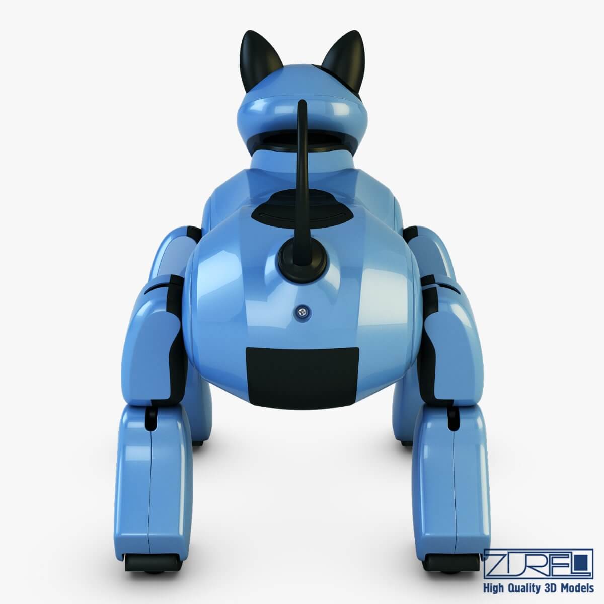 Genibo Robot Dog Blue - 3D Model by Zurel