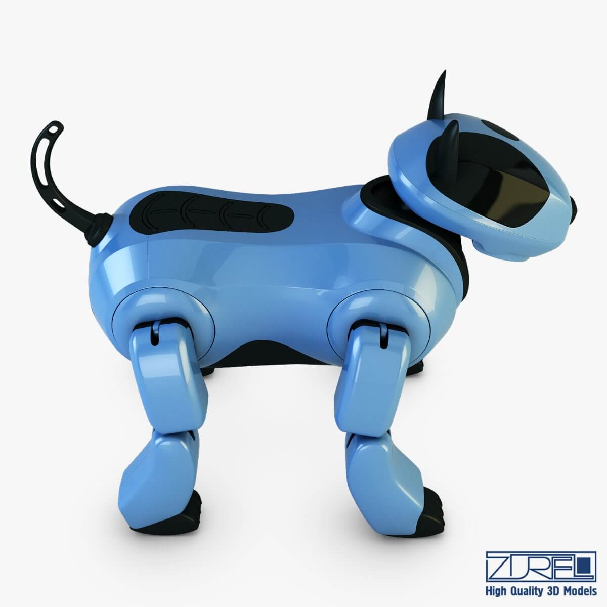 Genibo Robot Dog Blue - 3D Model by Zurel