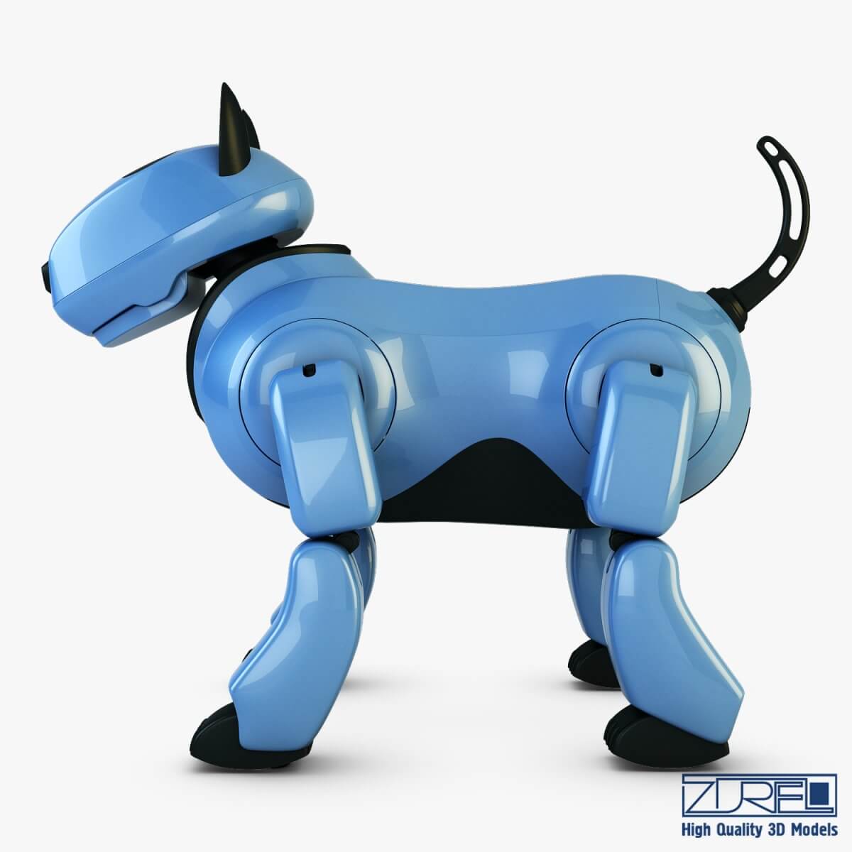 Genibo Robot Dog Blue - 3D Model by Zurel