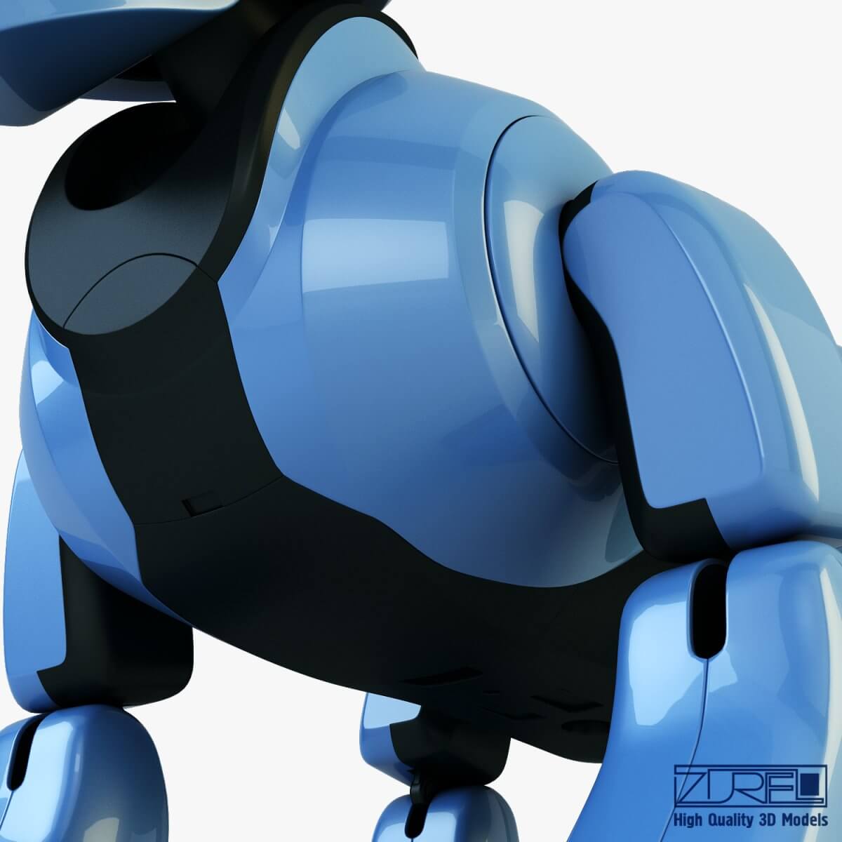Genibo Robot Dog Blue - 3D Model by Zurel