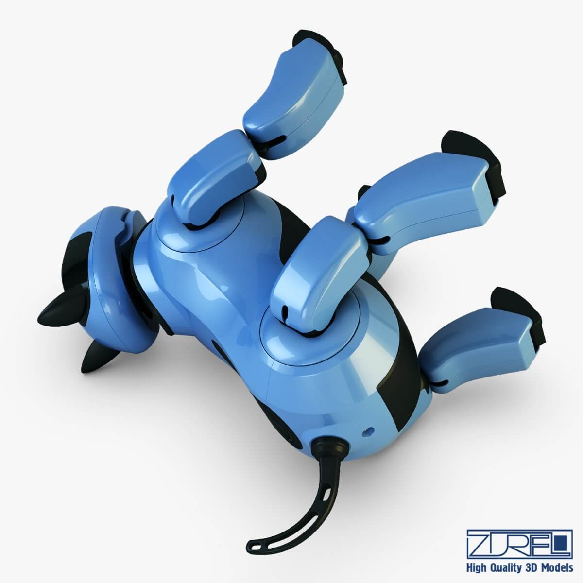 Genibo Robot Dog Blue - 3D Model by Zurel