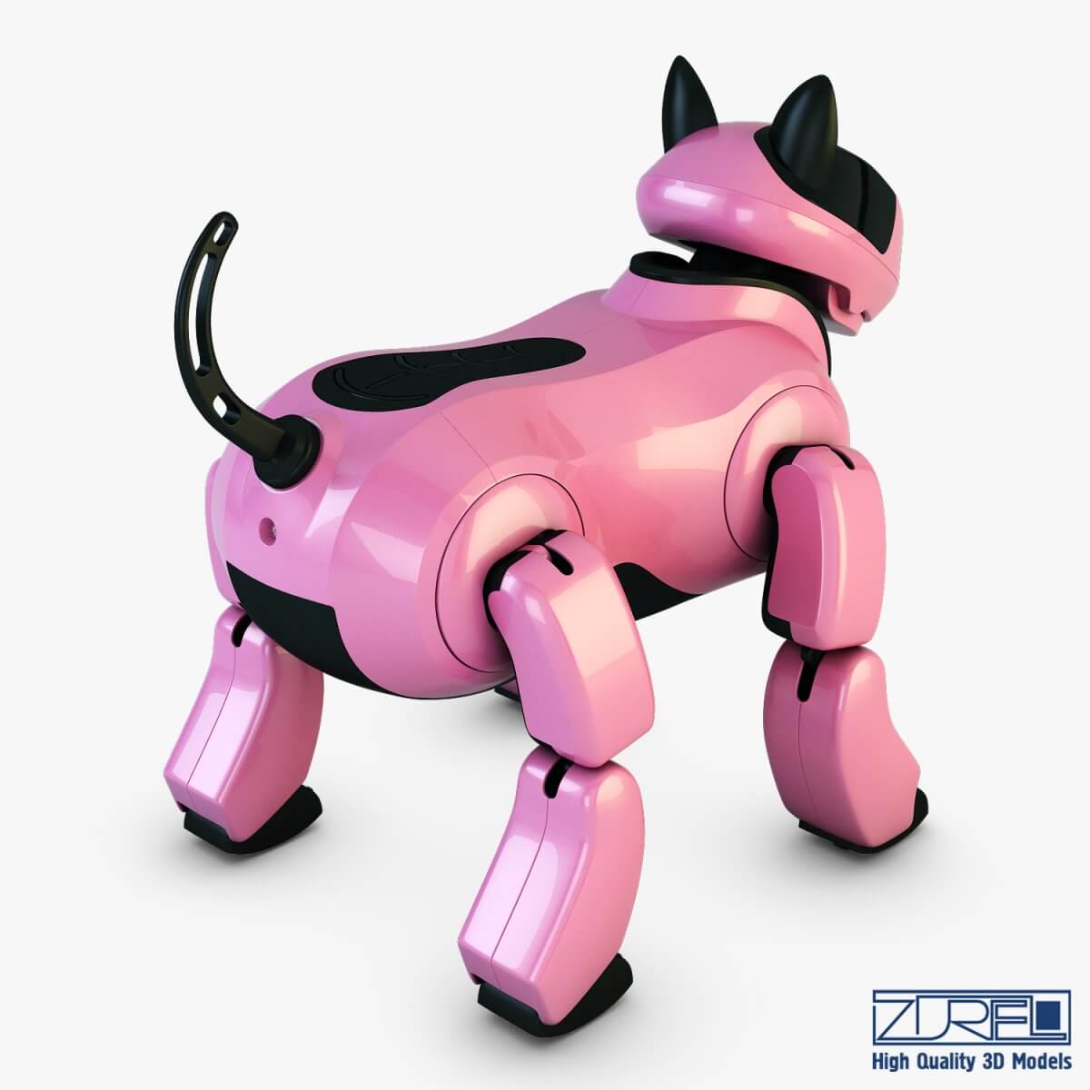 Genibo Robot Dog Pink - 3D Model by Zurel