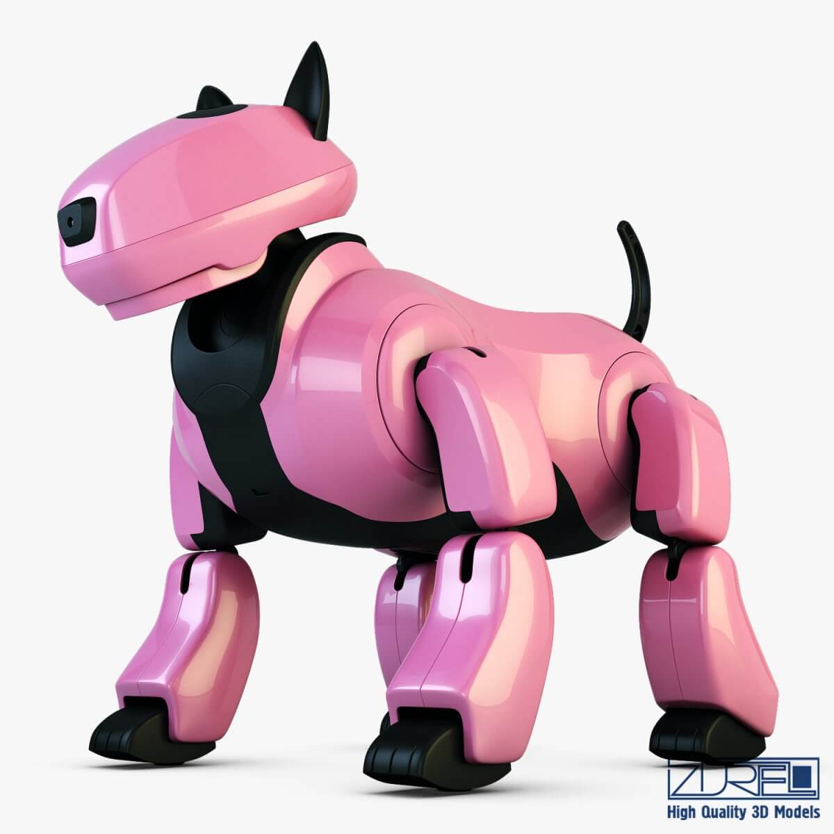 Genibo Robot Dog Pink - 3D Model by Zurel