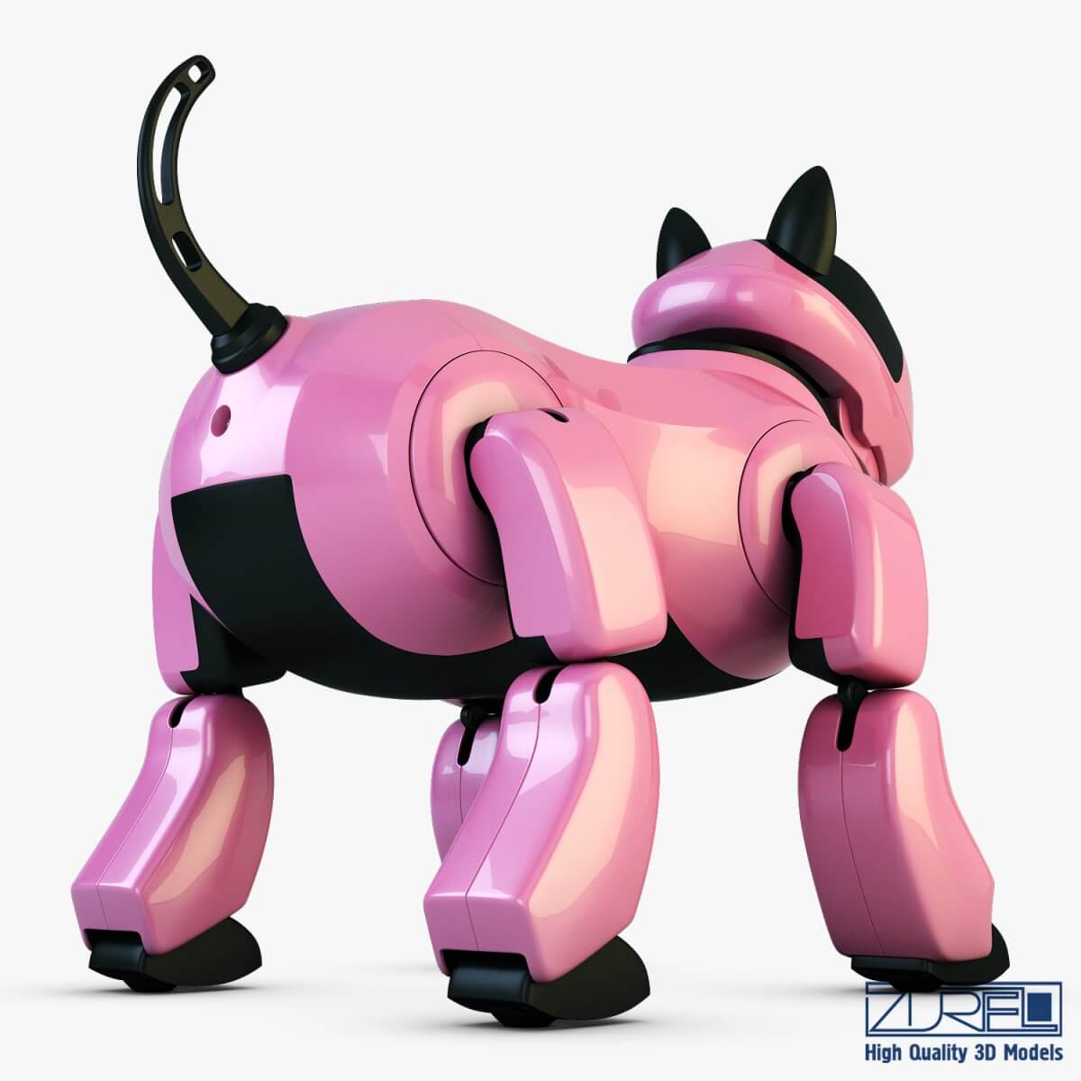 Genibo Robot Dog Pink - 3D Model by Zurel