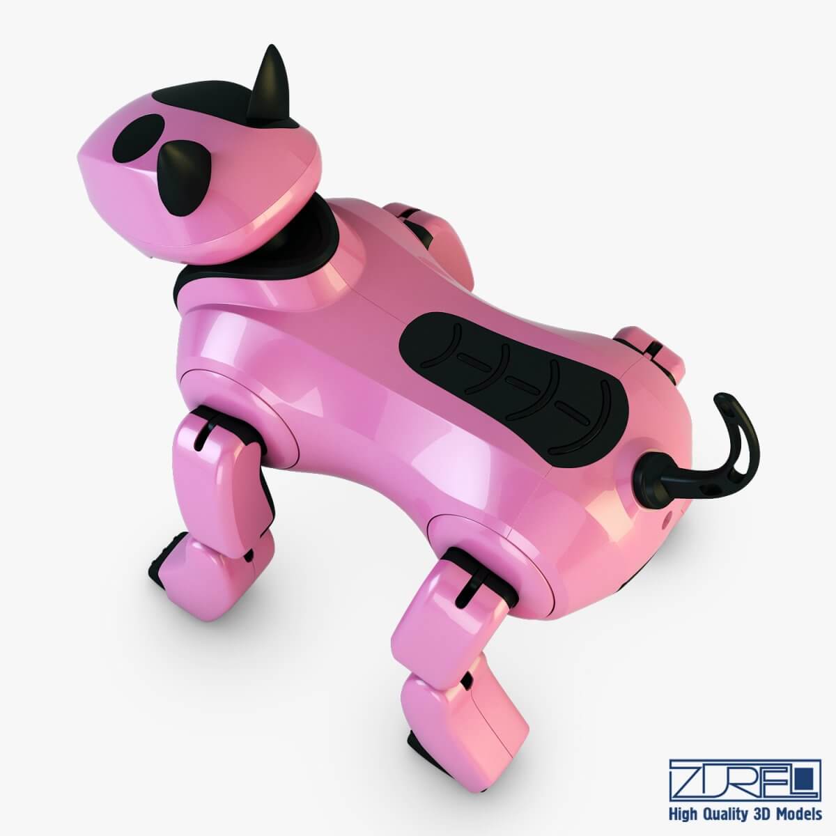 Genibo Robot Dog Pink - 3D Model by Zurel