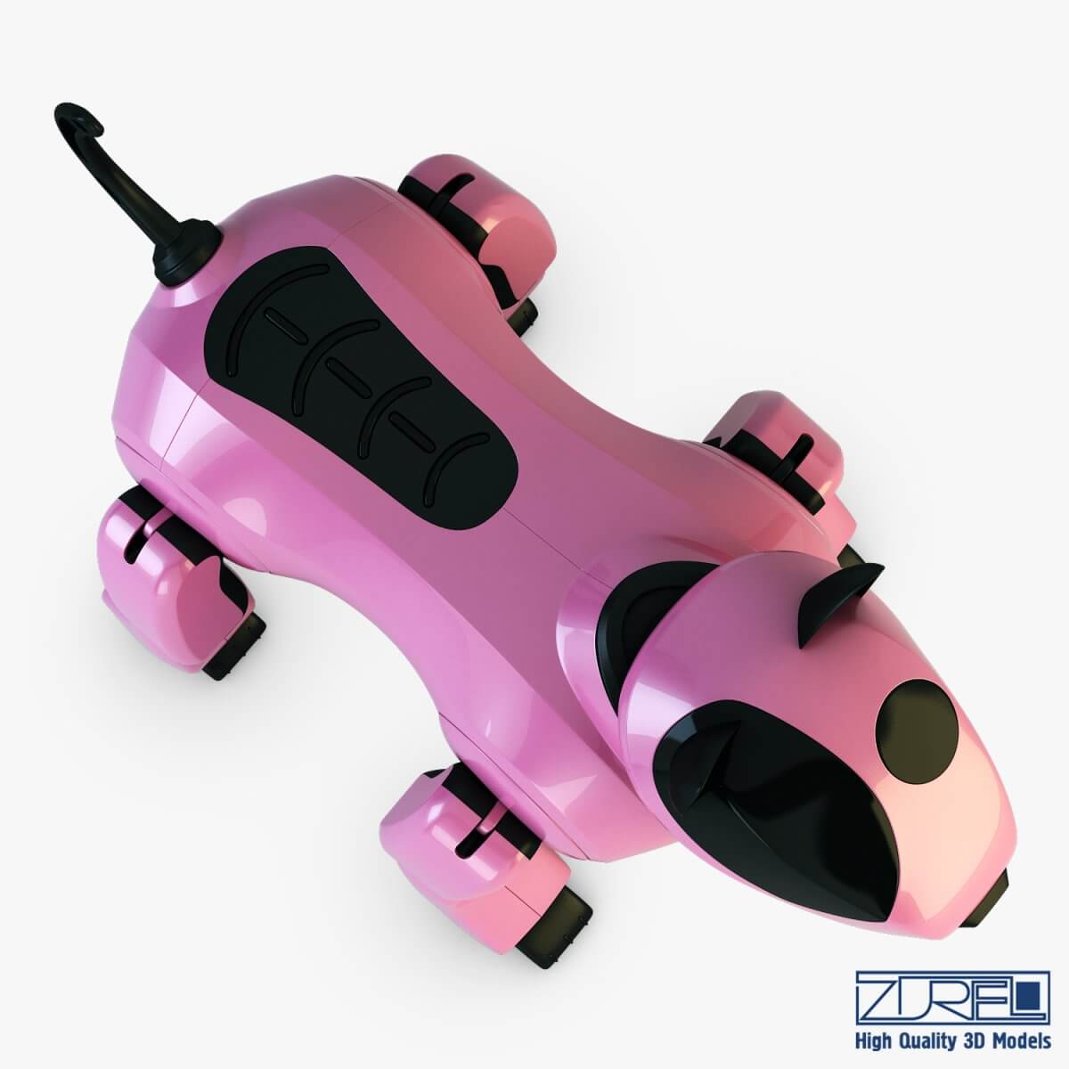 Genibo Robot Dog Pink - 3D Model by Zurel