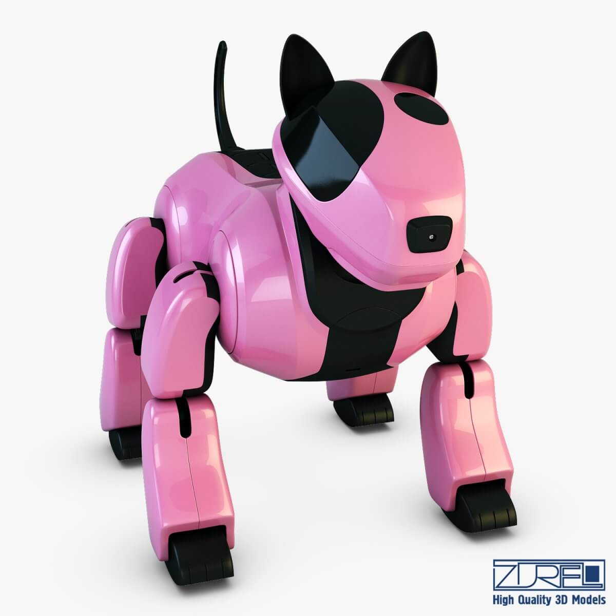 Genibo Robot Dog Pink - 3D Model by Zurel