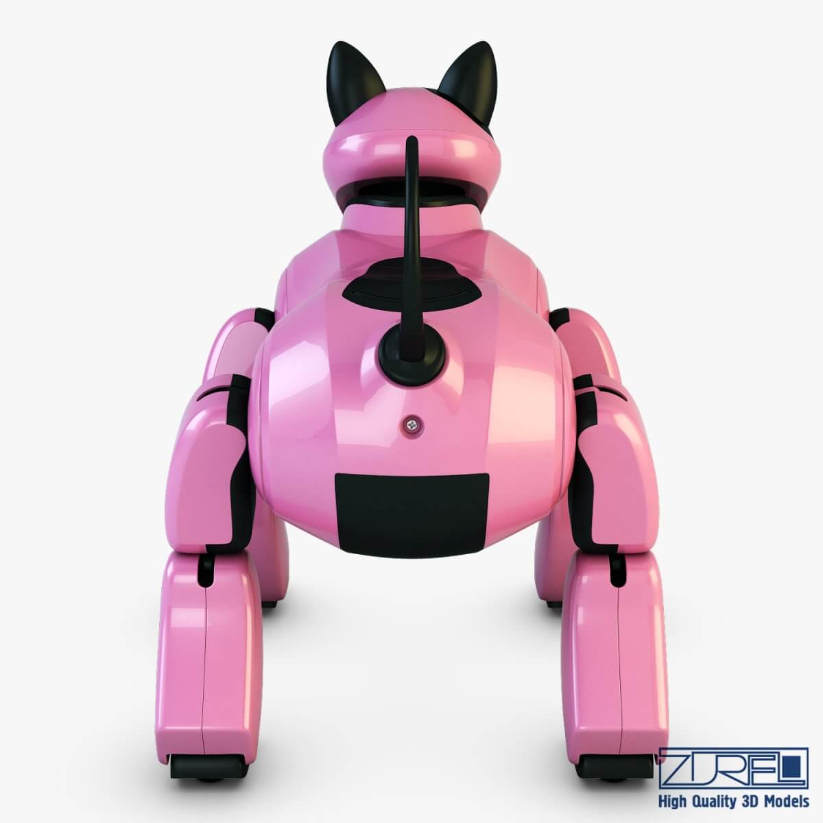 Genibo Robot Dog Pink - 3D Model by Zurel