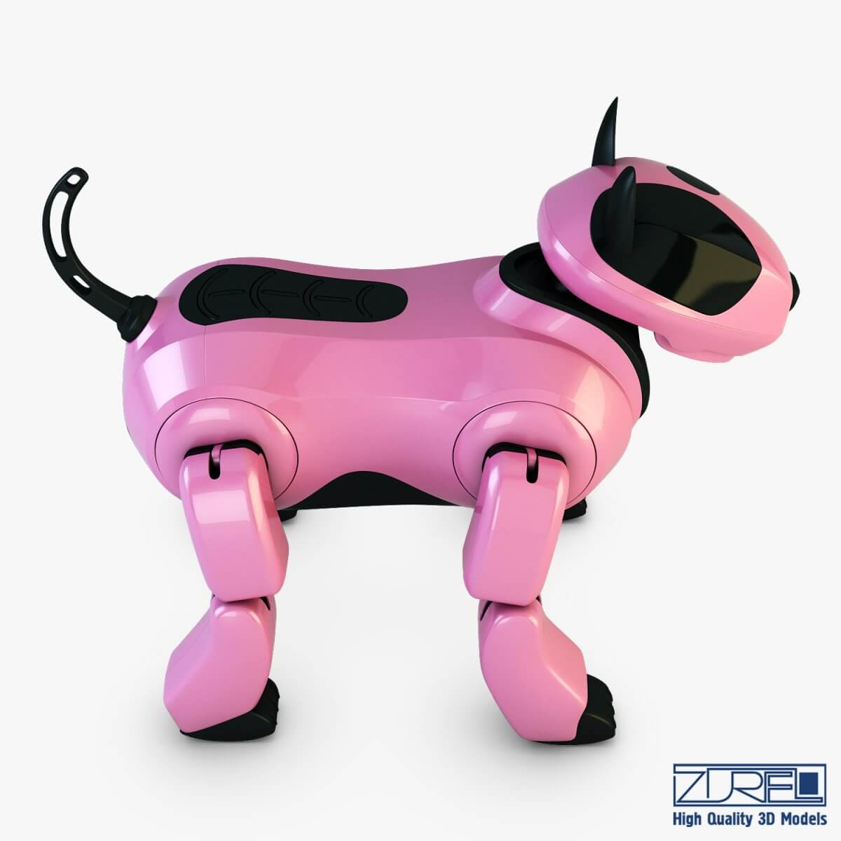 Genibo Robot Dog Pink - 3D Model by Zurel