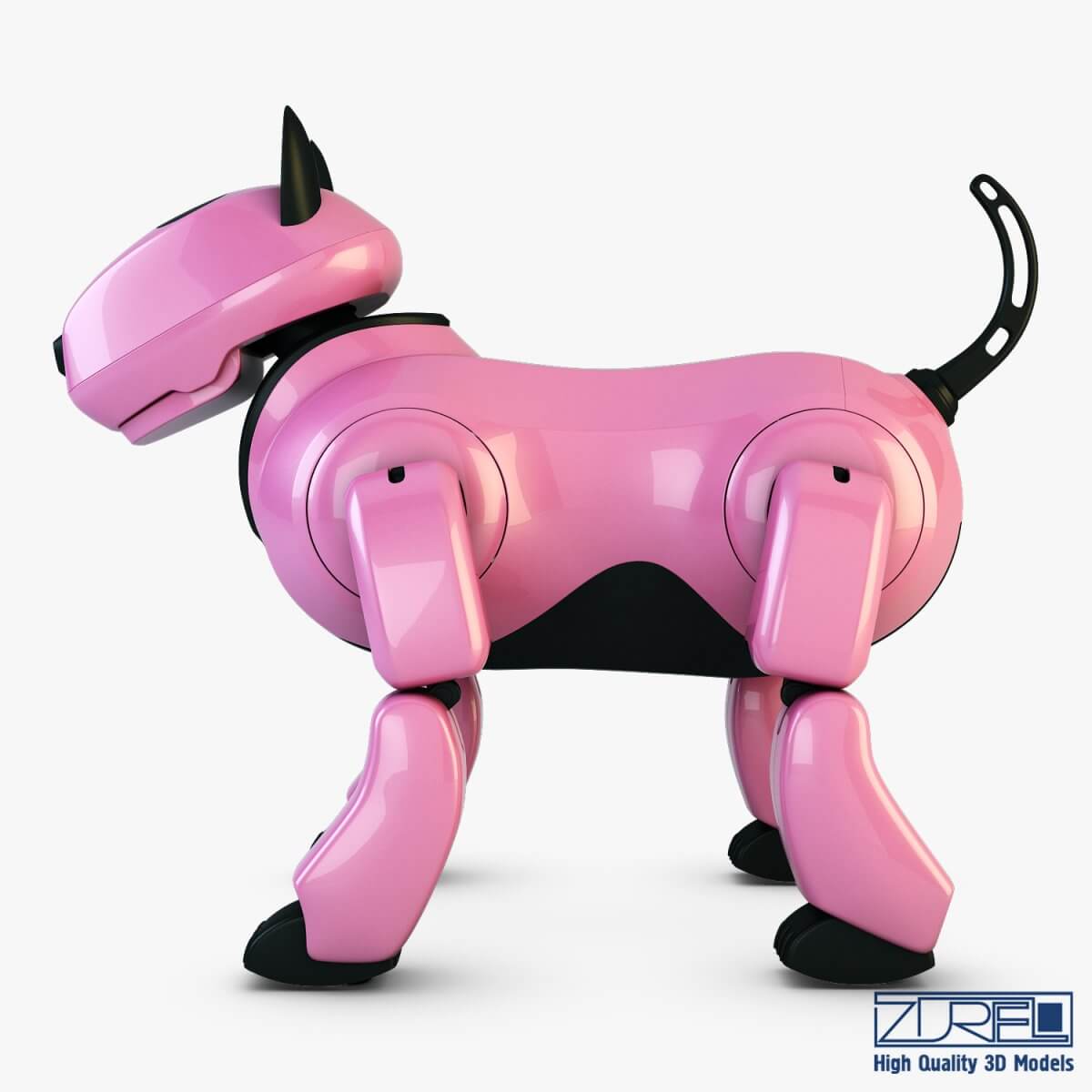 Genibo Robot Dog Pink - 3D Model by Zurel