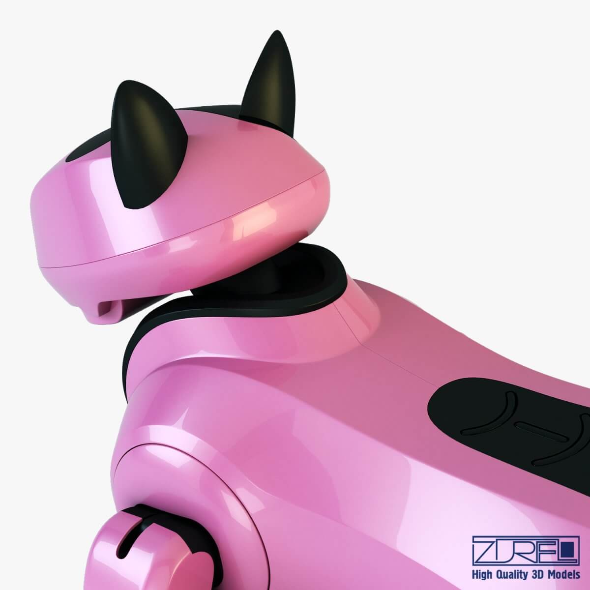Genibo Robot Dog Pink - 3D Model by Zurel