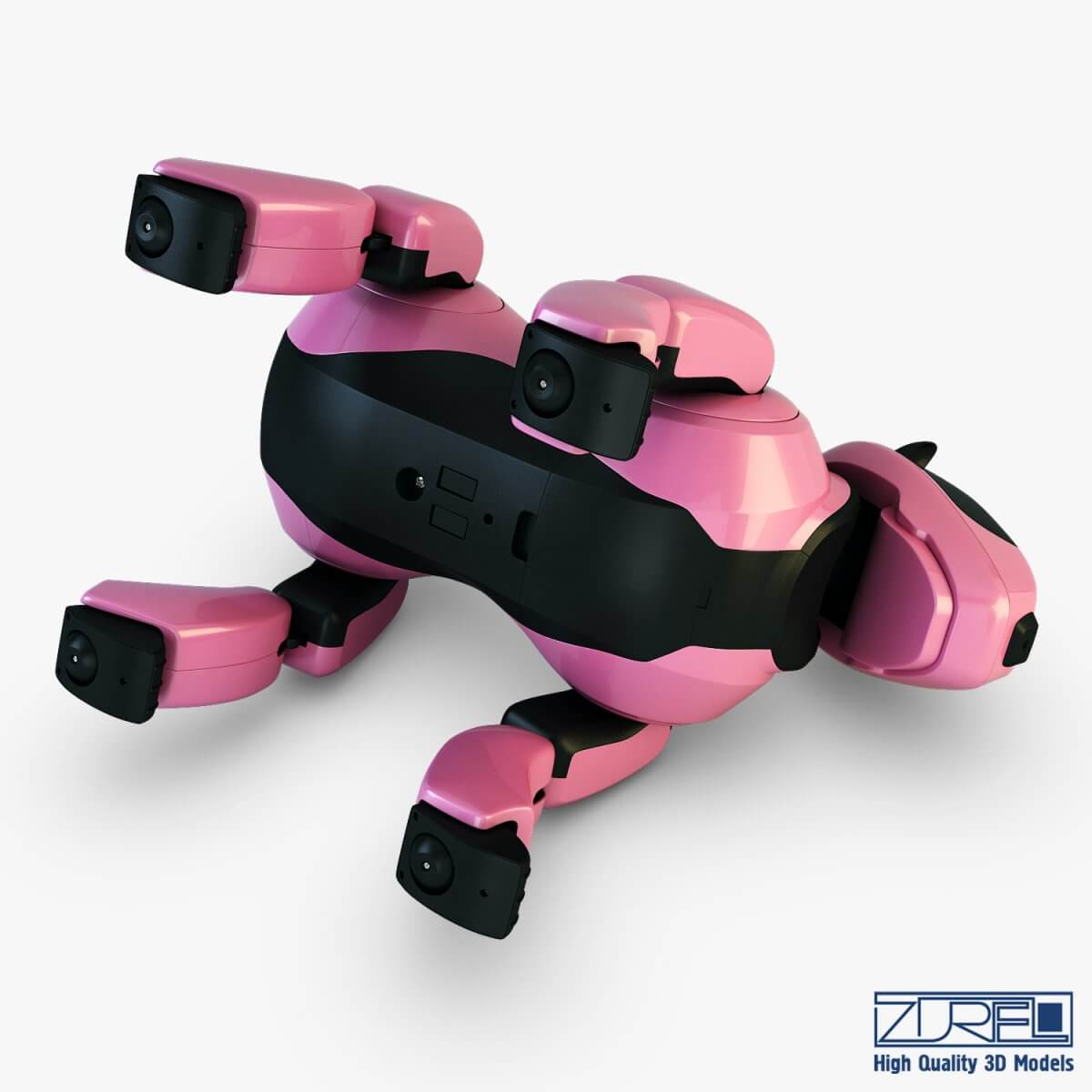 Genibo Robot Dog Pink - 3D Model by Zurel