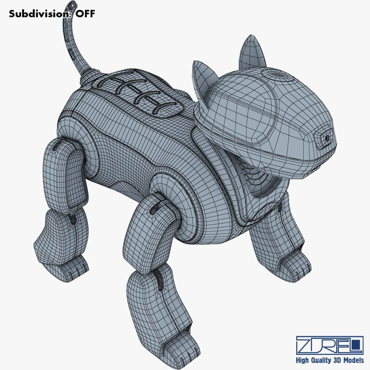 Genibo Robot Dog White - 3D Model by Zurel